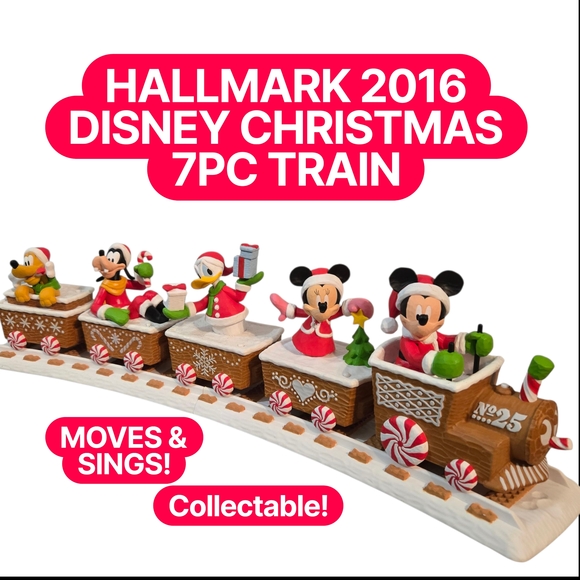 Hallmark | Holiday | Disney Hallmark Christmas 7piece Train Set Mickey ...